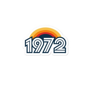 72 - 1972 Retro Sunset Vinyl Stickers - Etsy