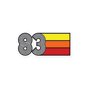 83 - 1983 Retro Tri- Line Vinyl Stickers - Etsy