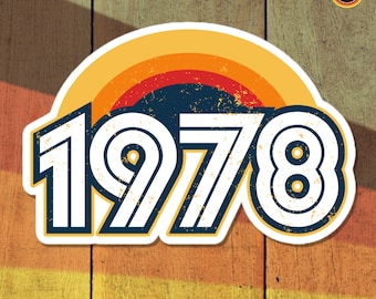 73 1973 Retro Sunset Stickers - Etsy