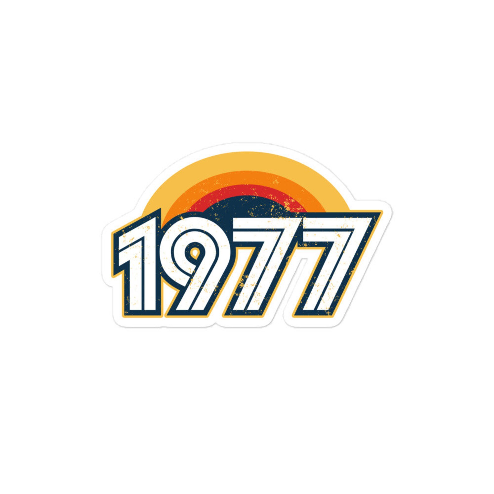 77 1977 Retro Sunset Stickers - Etsy