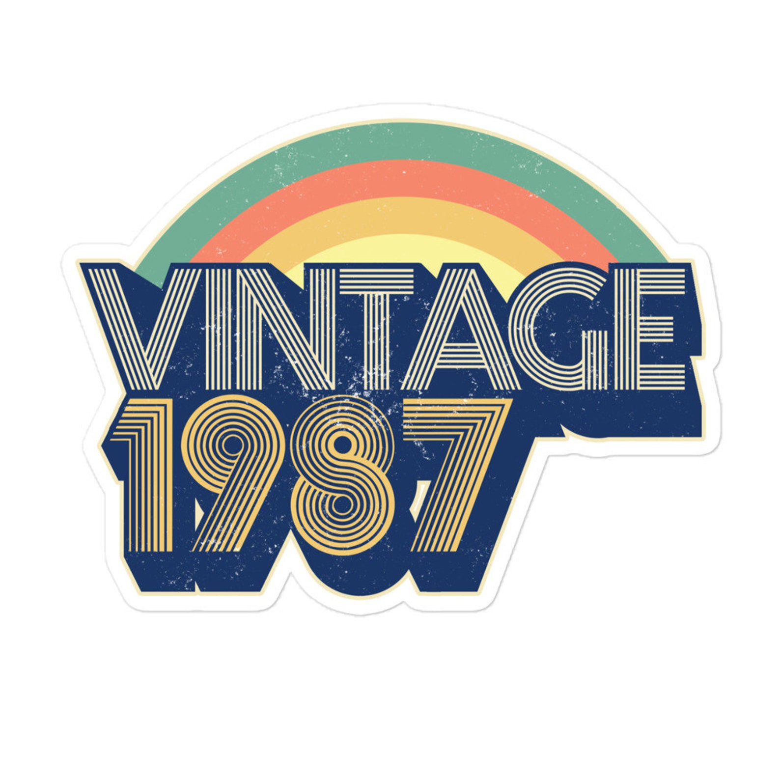 87 Vintage 1987 Retro Vinyl Decal Stickers - Etsy