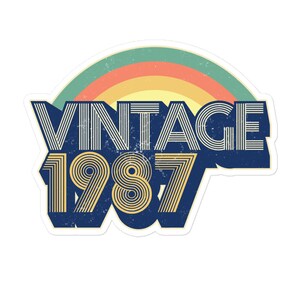 87 - Vintage 1987 Retro Vinyl Decal Stickers - Etsy