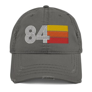 84 1984 Retro Hat Distressed Baseball Vintage Dad Cap for Men and Women ...