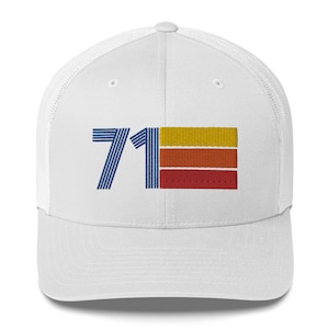 71 Retro 1971 Birthday Gift Hat Mens Womens Vintage Trucker Cap - Etsy