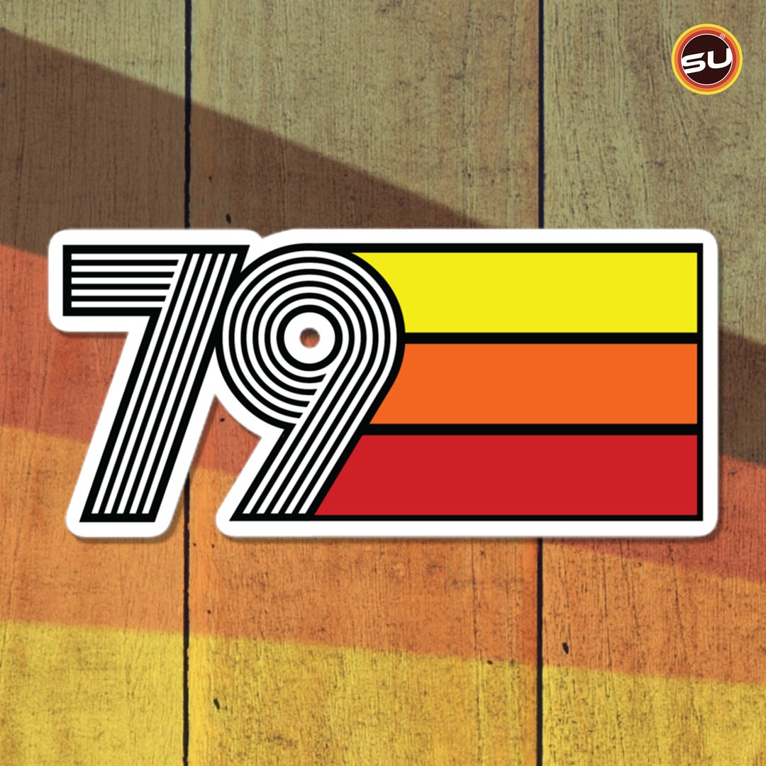 79 - 1979 Retro Tri- Line Decal Decoration Bubble-free Vinyl Stickers ...