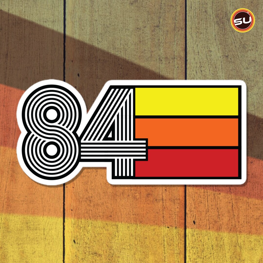 84 - 1984 Retro Tri- Line Decal Decoration Bubble-free Vinyl Stickers ...