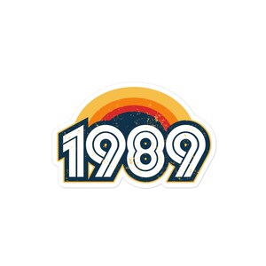 89 - 1989 Retro Sunset Vinyl Stickers - Etsy