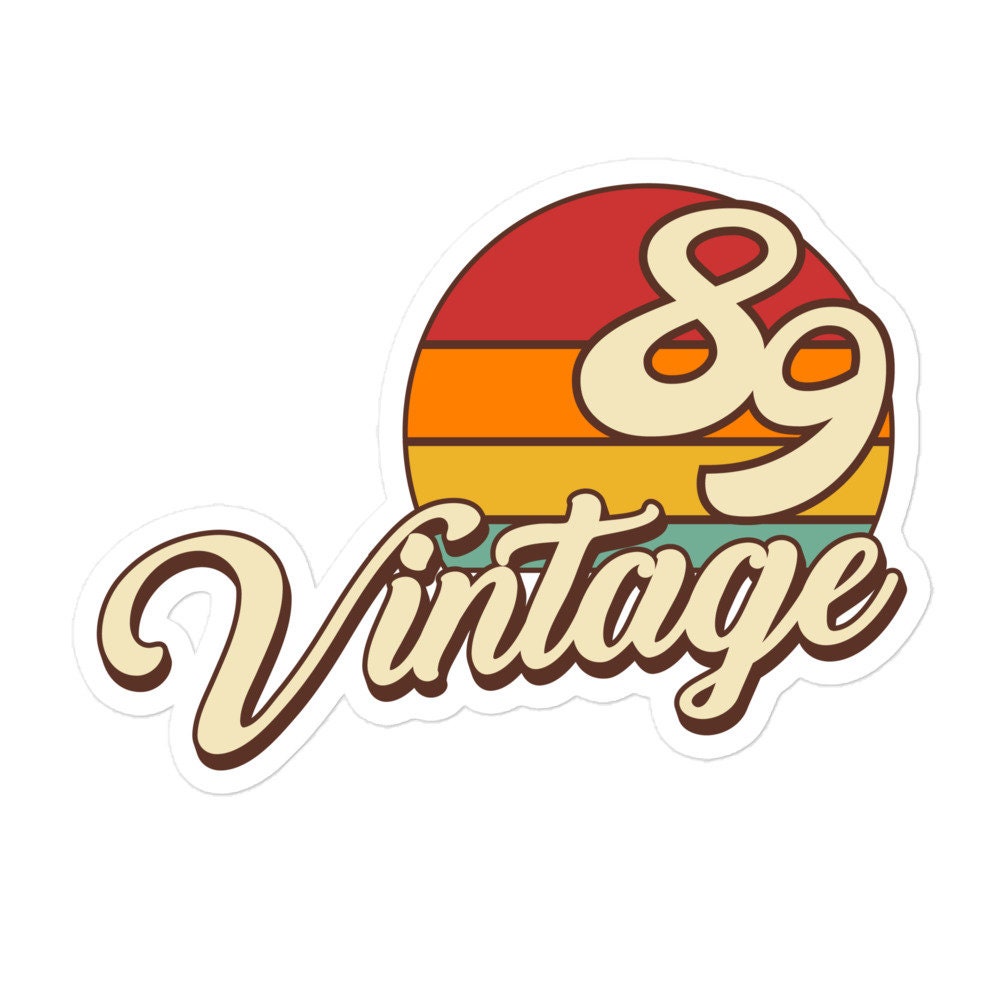 89 - Vintage Sunrise 1989 Retro Vinyl Decal Stickers - Etsy