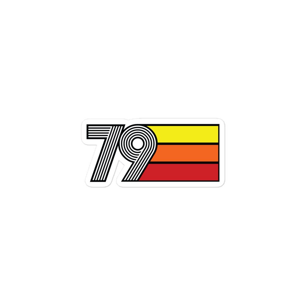 79 - 1979 Retro Tri- Line Decal Decoration Bubble-free Vinyl Stickers ...