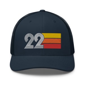 22 - Number 22 Hat Retro Trucker Cap - Etsy
