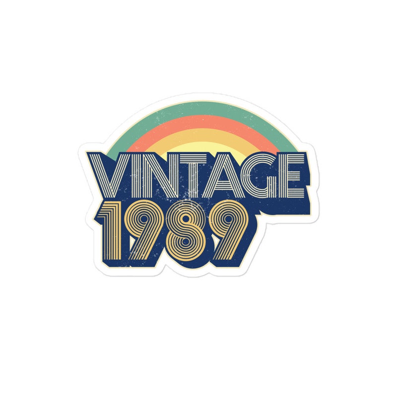 89 Vintage 1989 Retro Vinyl Decal Stickers - Etsy