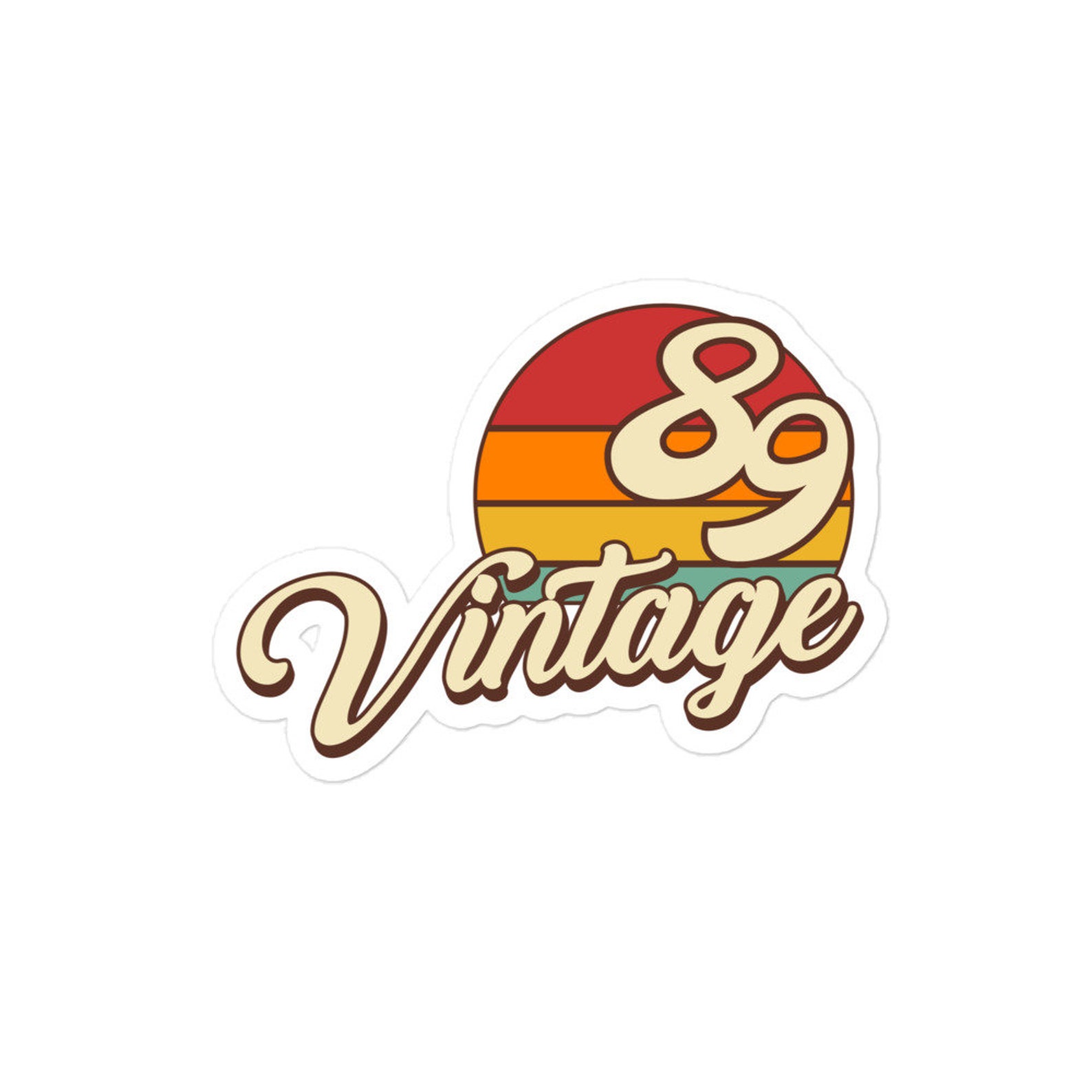 89 - Vintage Sunrise 1989 Retro Vinyl Decal Stickers - Etsy