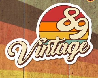 89 Vintage 1989 Retro Vinyl Decal Stickers - Etsy