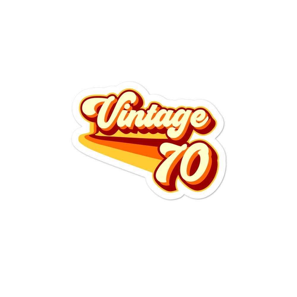 70 - Vintage 1970 Retro 51st Birthday Vinyl Decal Stickers - Etsy