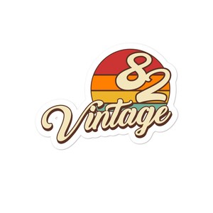 82 - Vintage 1982 Retro Vinyl Decal Stickers - Etsy