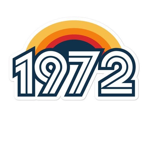 72 1972 Retro Sunset Vinyl stickers | Etsy