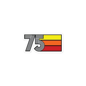 75 - 1975 Retro Tri- Line Decal Bubble-free Vinyl Stickers - Etsy