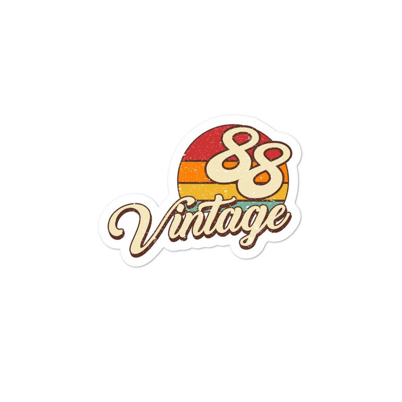 88 - Vintage Sunrise 1988 Retro Vinyl Decal Stickers - Etsy