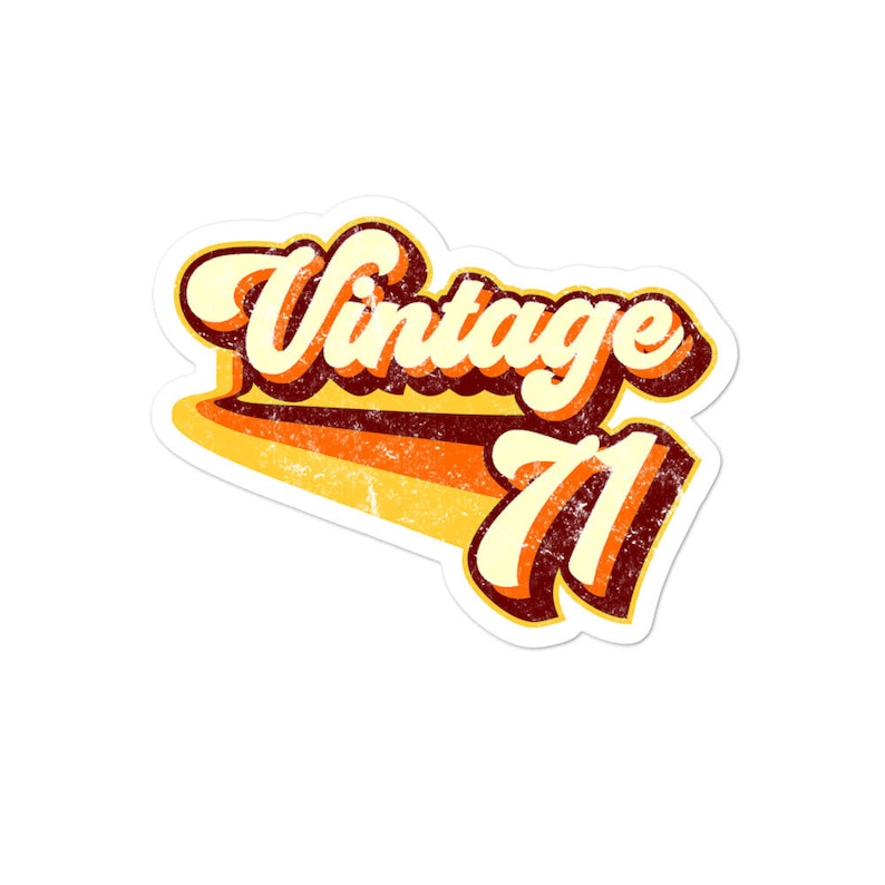 71 - Vintage 1971 Vinyl Decal Stickers - Etsy