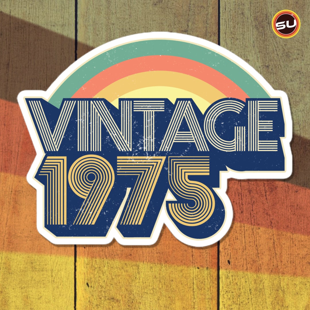 75 Vintage 1975 Bubble-free Stickers - Etsy