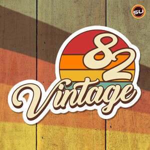 82 - Vintage 1982 Retro Vinyl Decal Stickers - Etsy