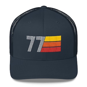 77 - 1977 Retro Trucker Hat for Men Women - Custom Embroidery ...