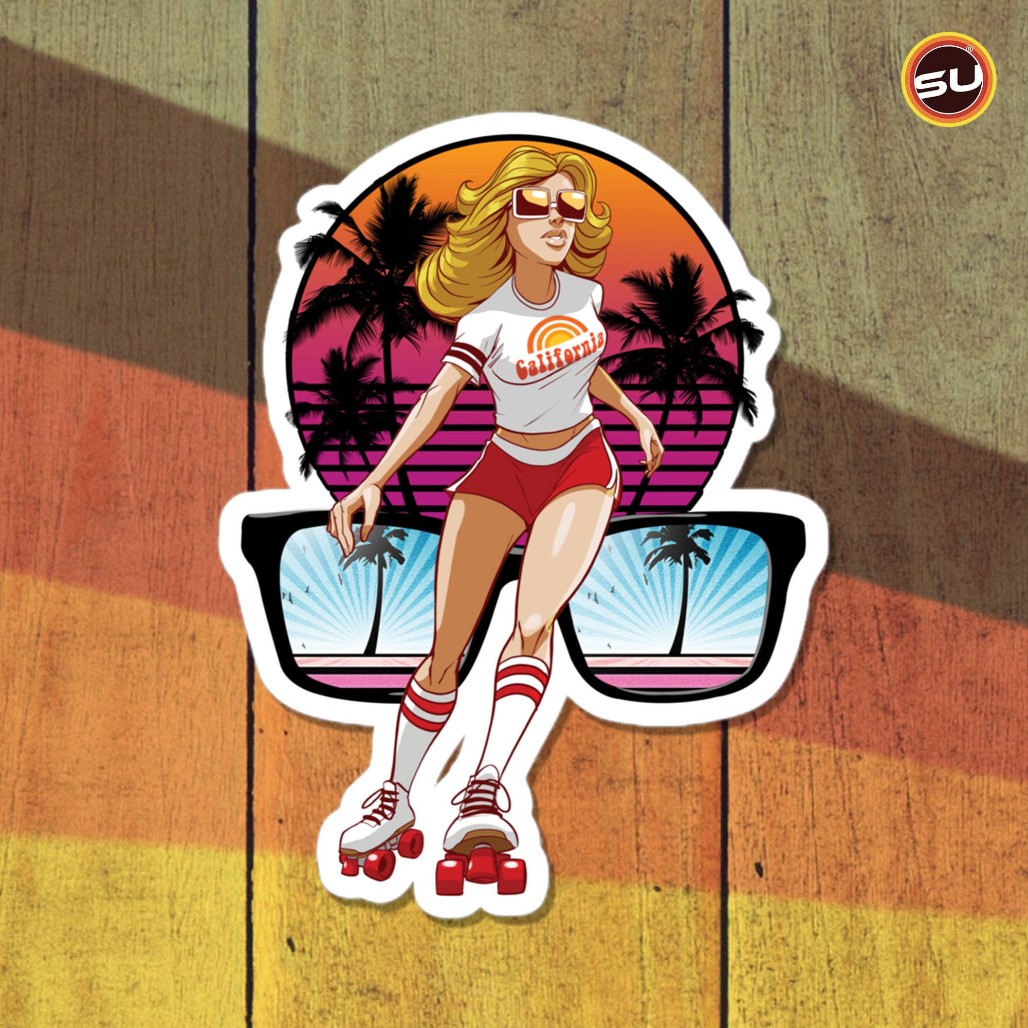 Retro 80's Roller Girl Bubble-free Stickers - Etsy