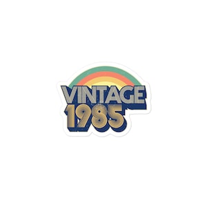 85 - Vintage 1985 Retro Vinyl Decal Stickers - Etsy