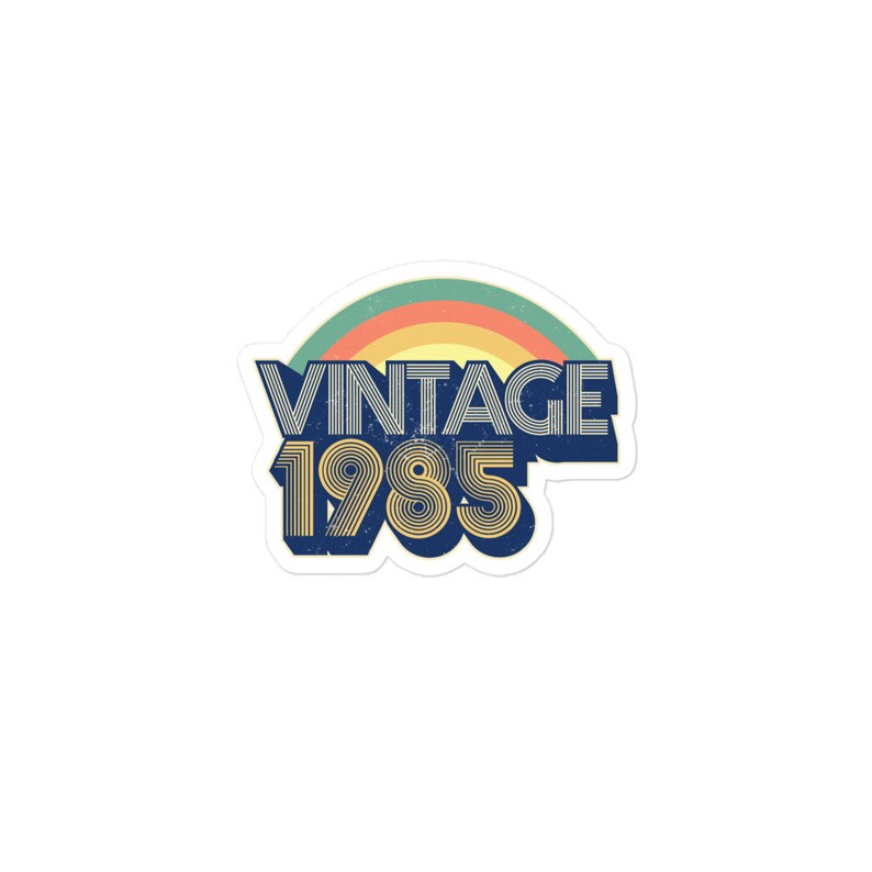 85 - Vintage 1985 Retro Vinyl Decal Stickers - Etsy