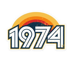 74 - 1974 Retro Sunset Stickers - Etsy