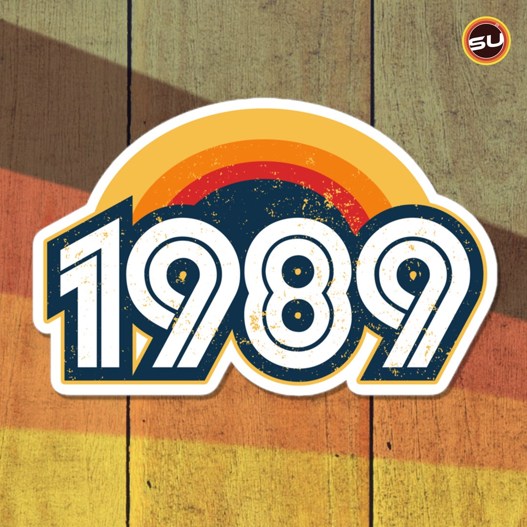 89 - 1989 Retro Sunset Vinyl Stickers - Etsy