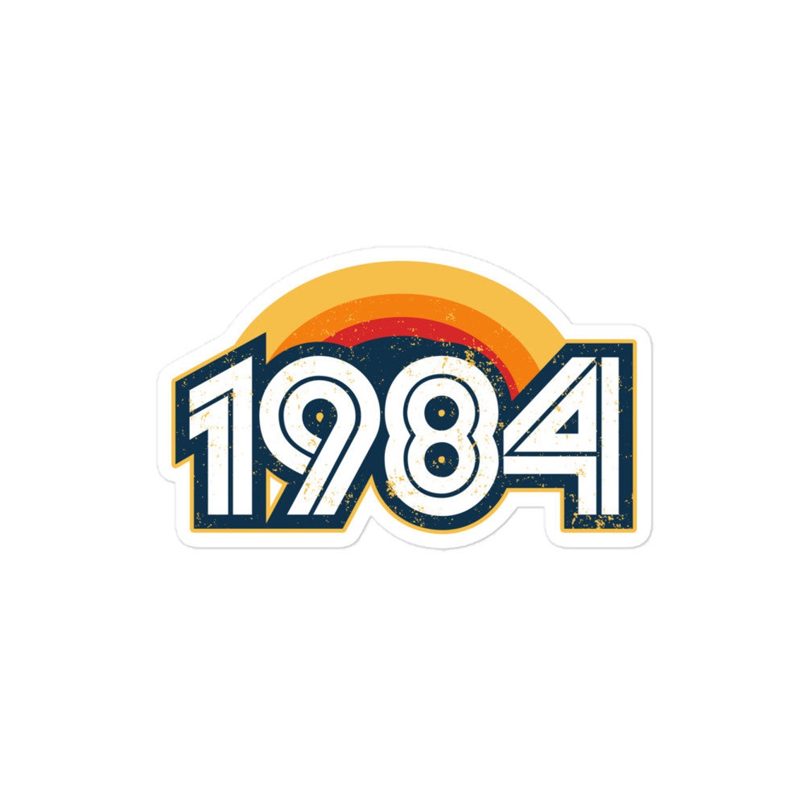 84 1984 Retro Sunset Vinyl Stickers - Etsy