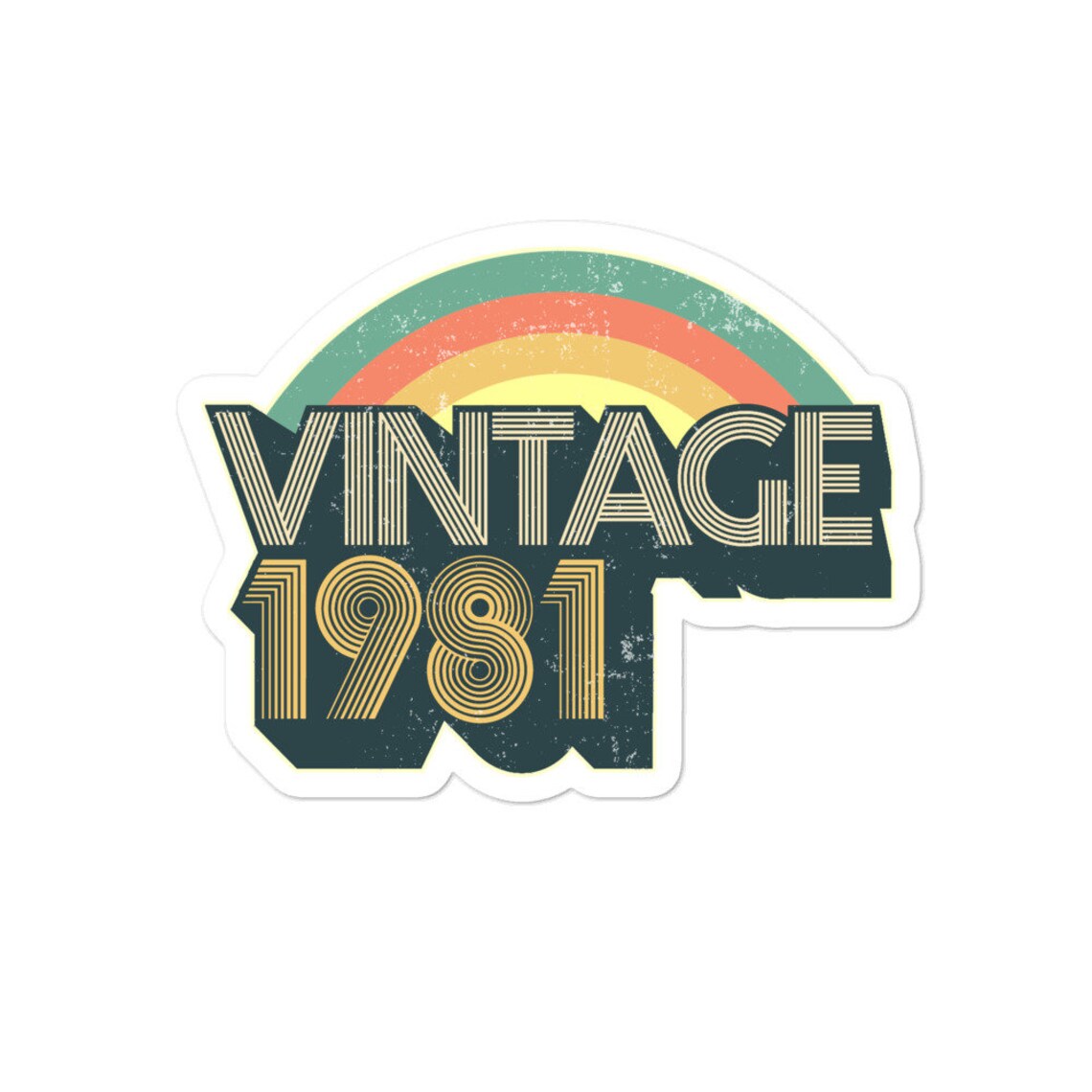 81 Vintage 1981 Retro Vinyl Stickers - Etsy