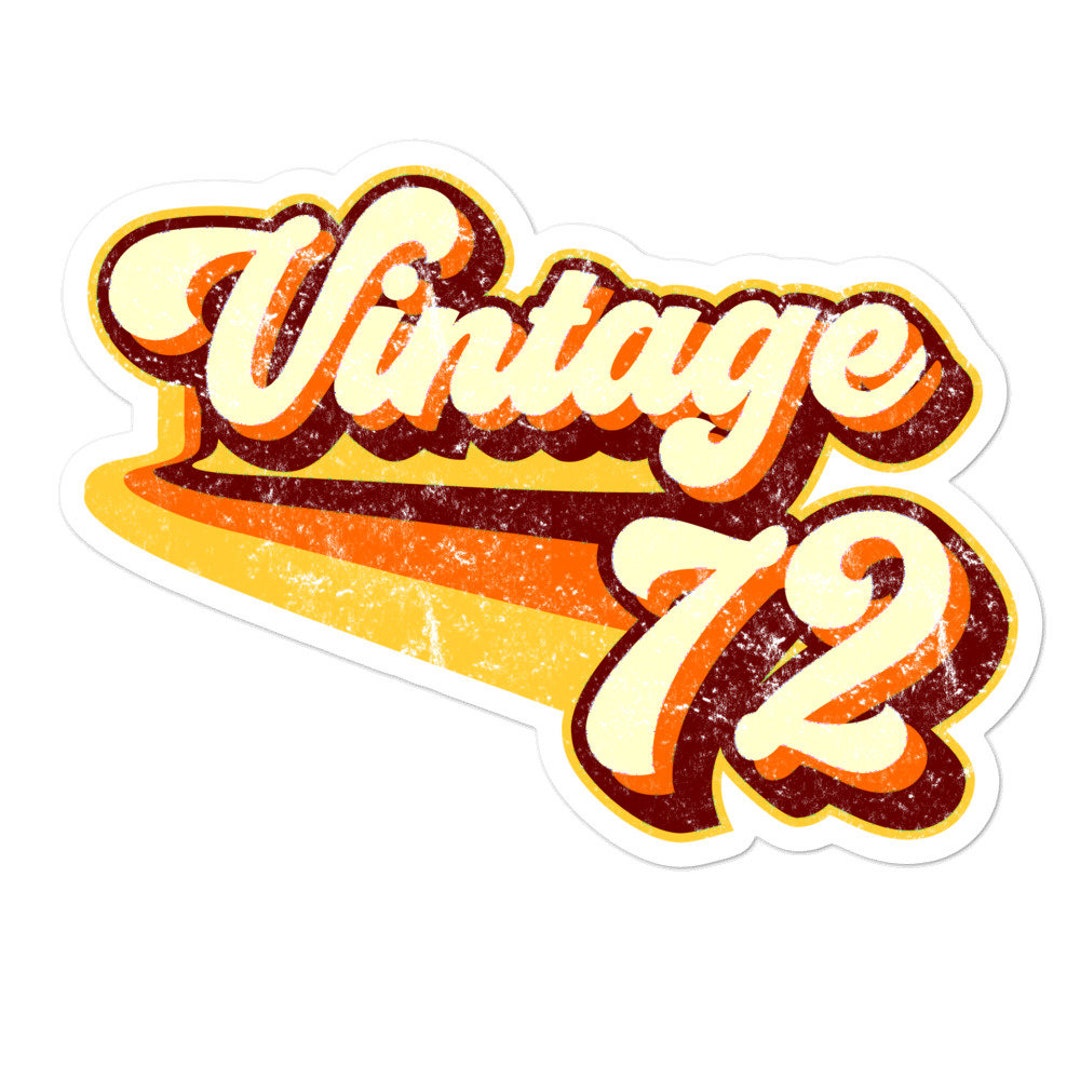 72 - Vintage 1972 Vinyl Decal Stickers - Etsy