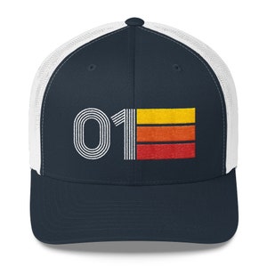 01 Retro 2001 Birthday Mens Womens Trucker Cap - Etsy