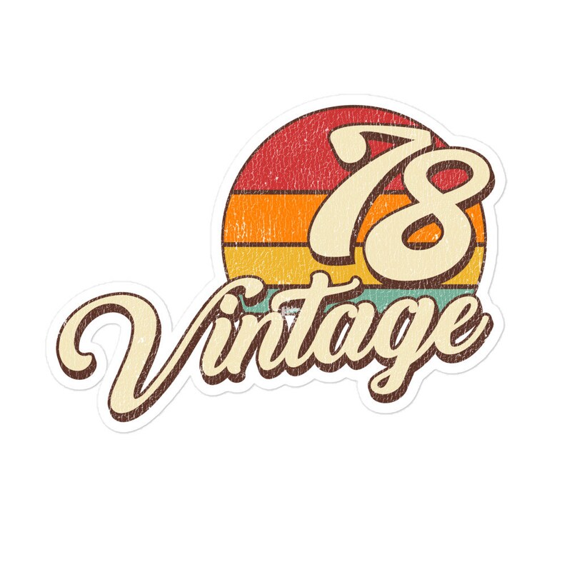 78 1978 Vintage Sunset Vinyl Stickers - Etsy