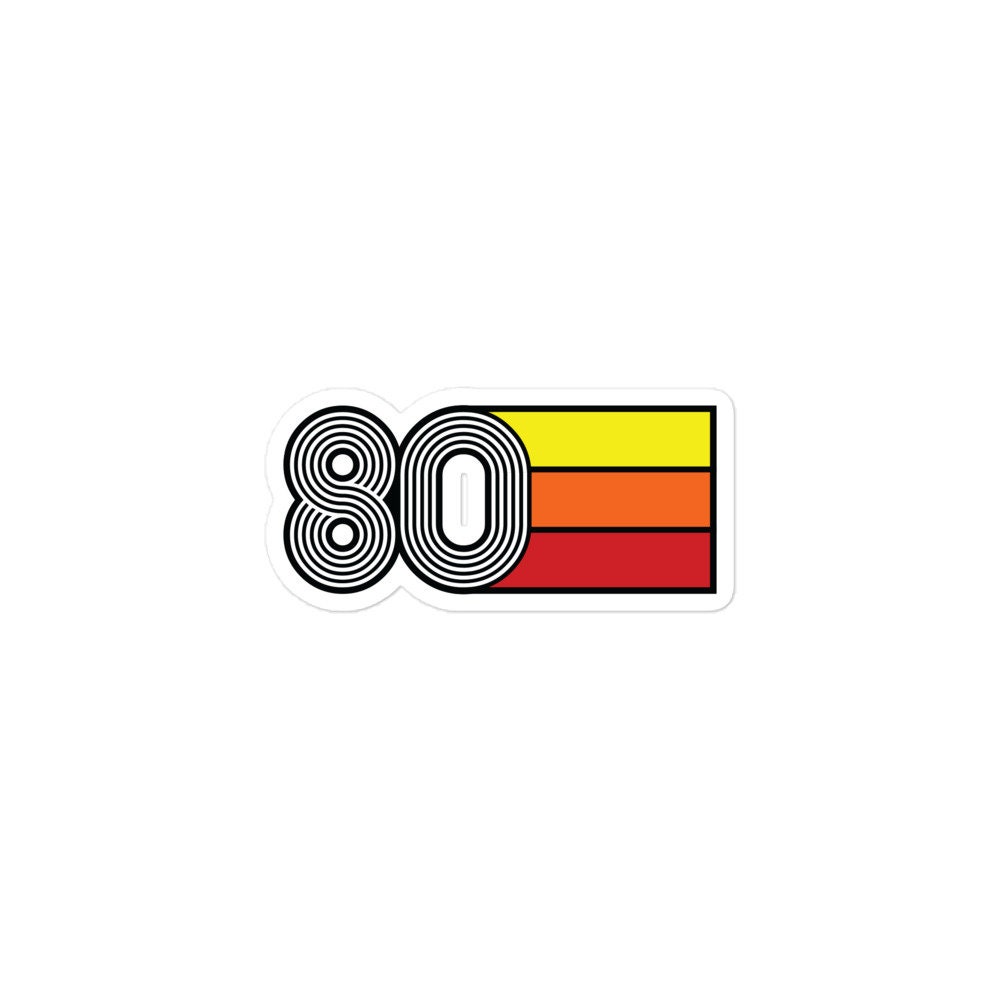 80 - 1980 Retro Tri- Line Decal Decoration Bubble-free Vinyl Stickers ...