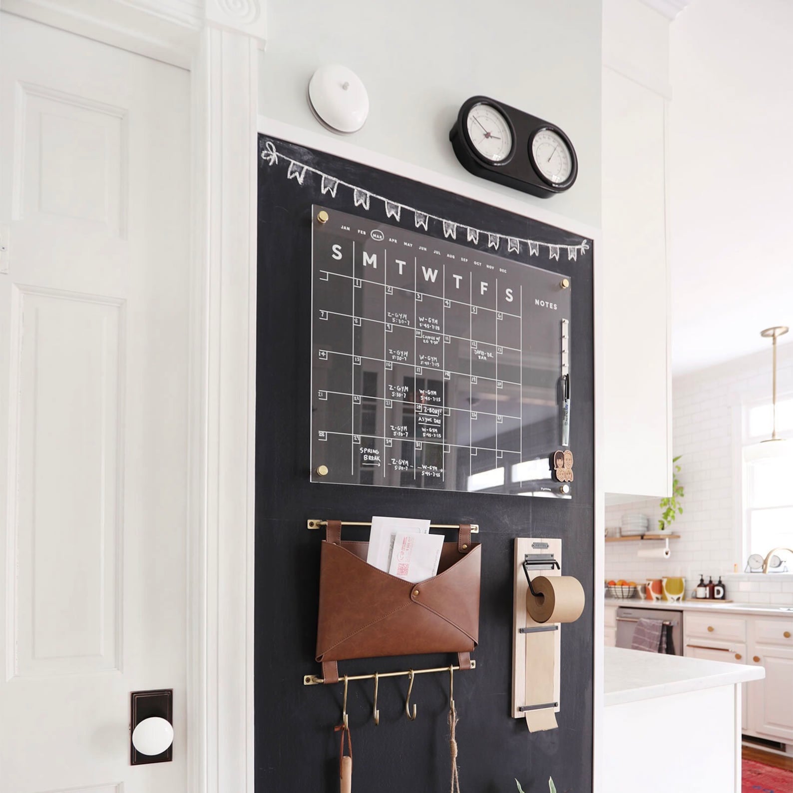 Acrylic Dry Erase Monthly Calendar With Side Notes | Elegant Clear Wall ...