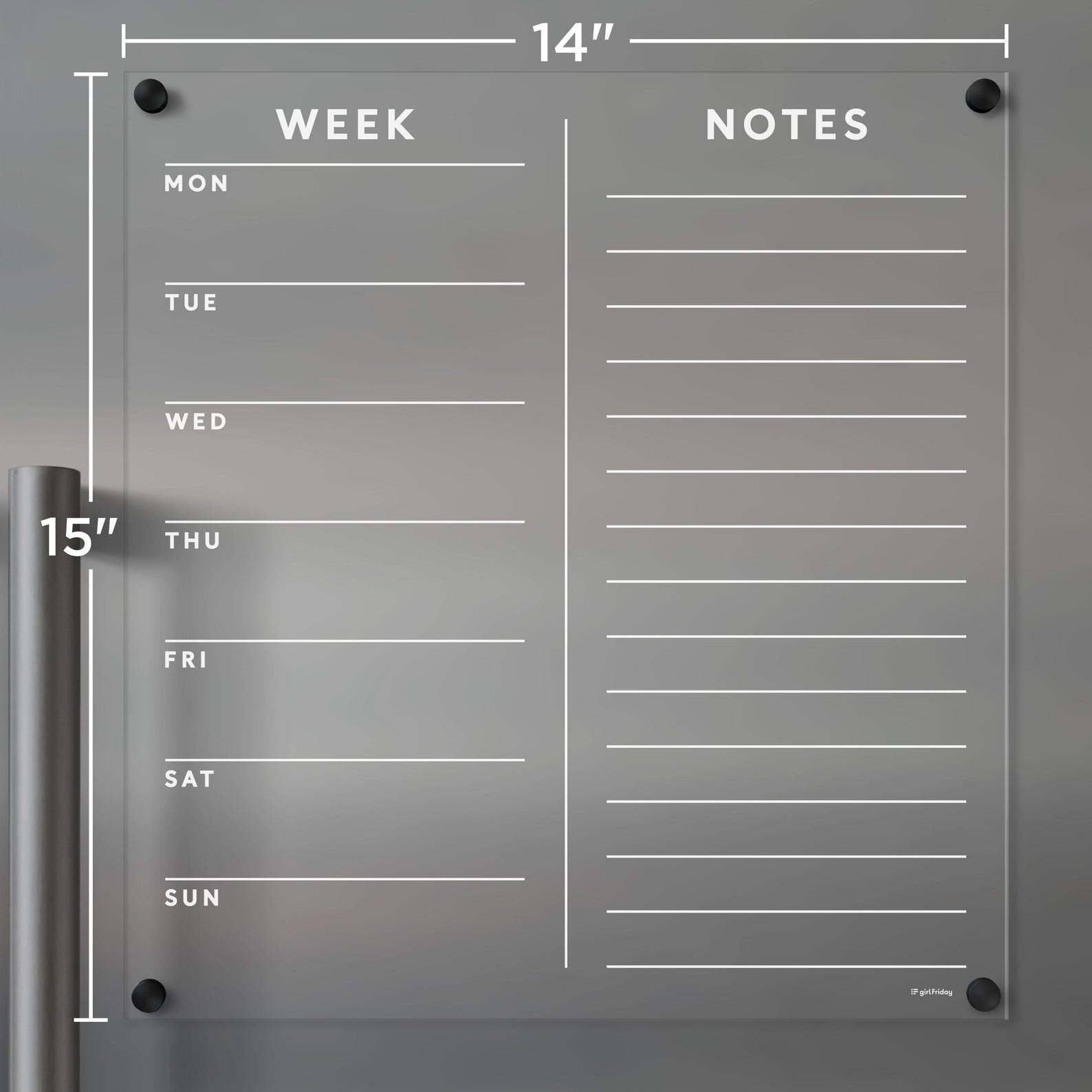 Customizable Magnetic Acrylic Dry Erase Calendar | FRIDGE Command ...