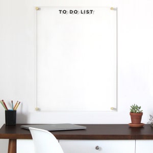 Custom Dry Erase Acrylic Memo Board | Black Text Acrylic To-do List ...