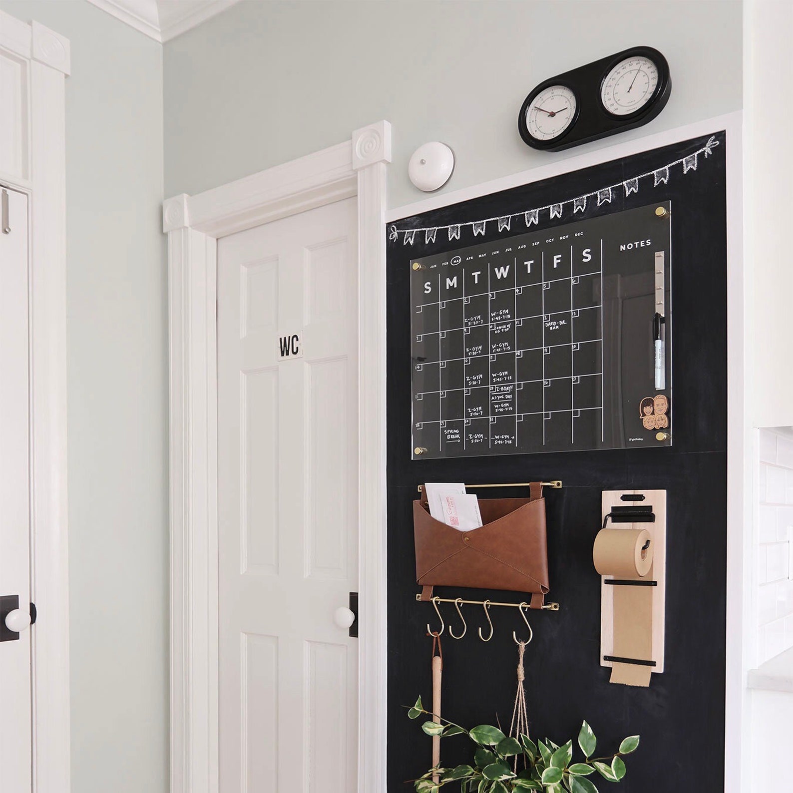 Acrylic Dry Erase Monthly Calendar With Side Notes Elegant Clear Wall ...