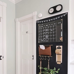 Acrylic Dry Erase Monthly Calendar With Side Notes | Elegant Clear Wall ...