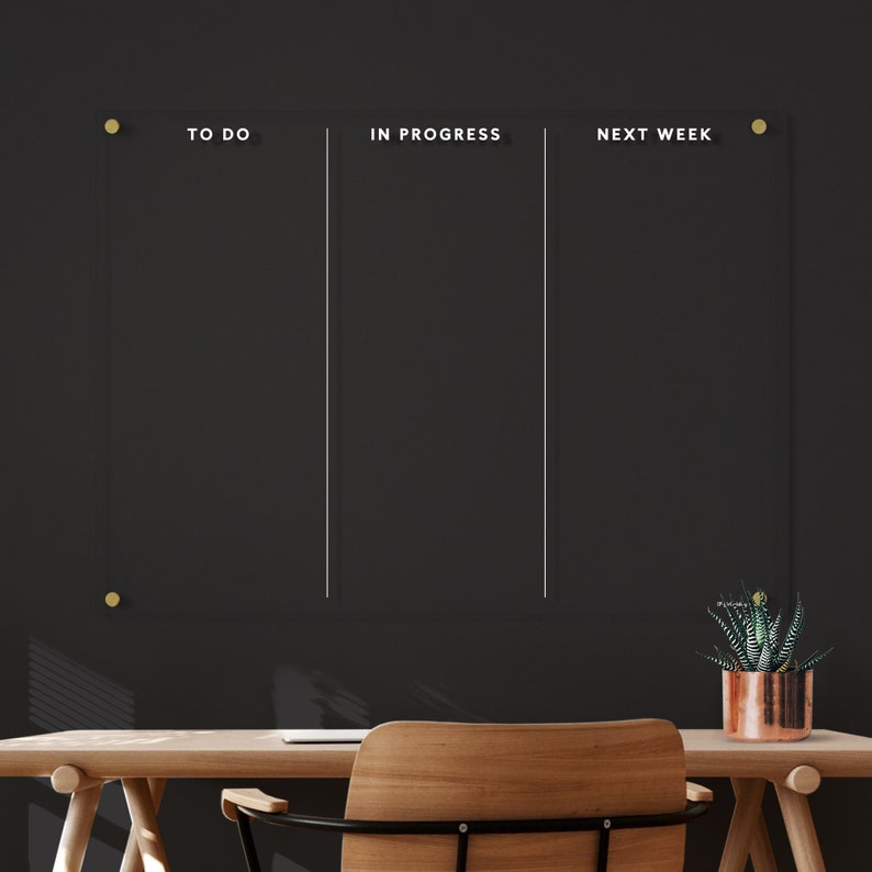 Custom Acrylic to Do in Progress Next Week Board | Dry Erase Lucite ...