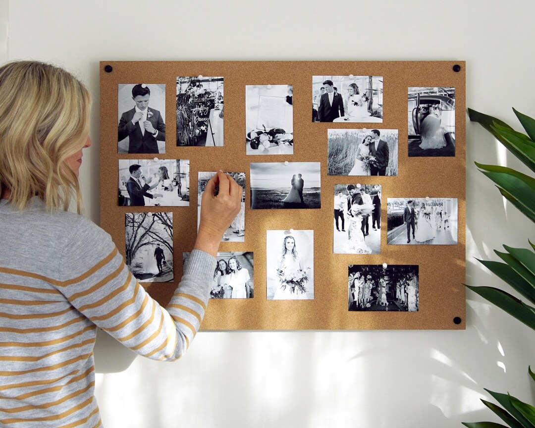 The Original Modern Cork Board for Wall | Floating Cork Board ...