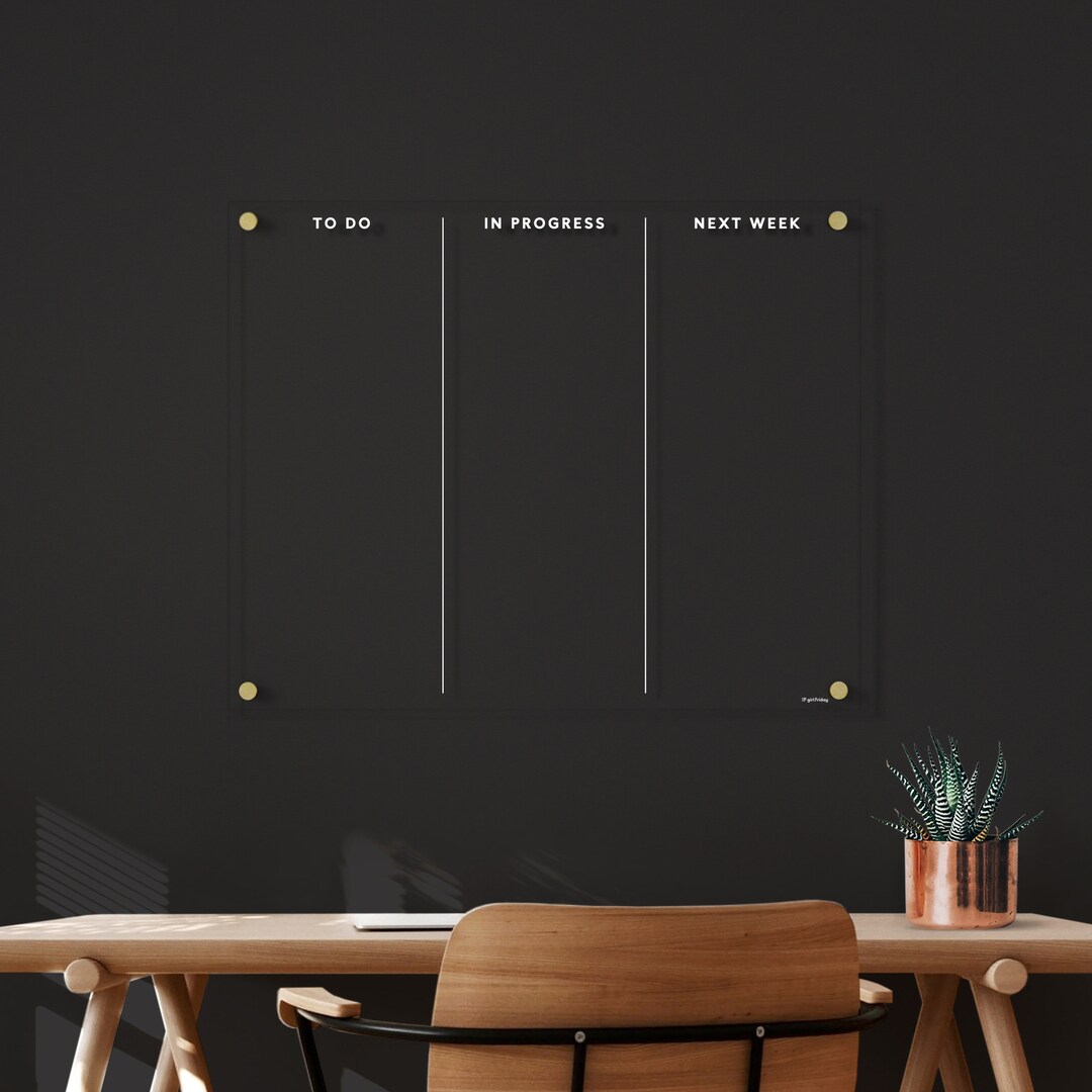 Custom Acrylic to Do in Progress Next Week Board | Dry Erase Lucite ...