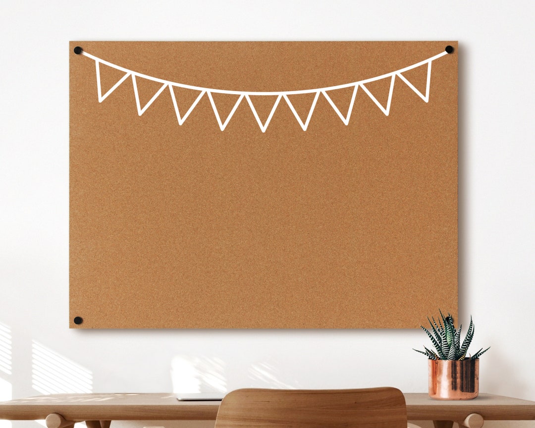 The Original Modern Cork Board | Large Cork Bulletin Board With Banner ...
