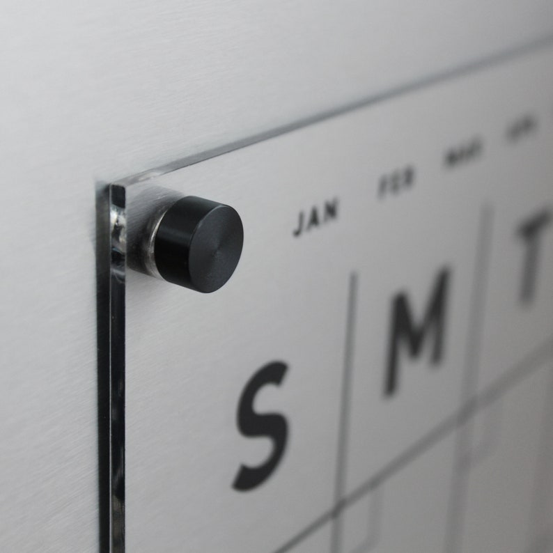 Magnetic Acrylic Fridge Calendar With Bottom Notes | Dry Erase Calendar ...