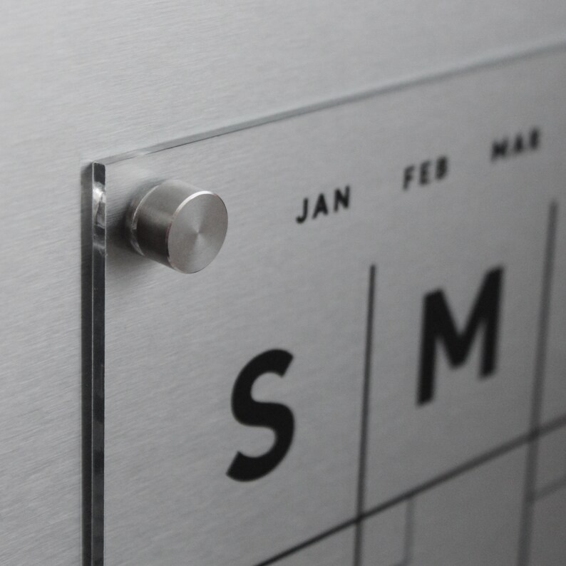 Magnetic Acrylic Fridge Calendar With Bottom Notes | Dry Erase Calendar ...