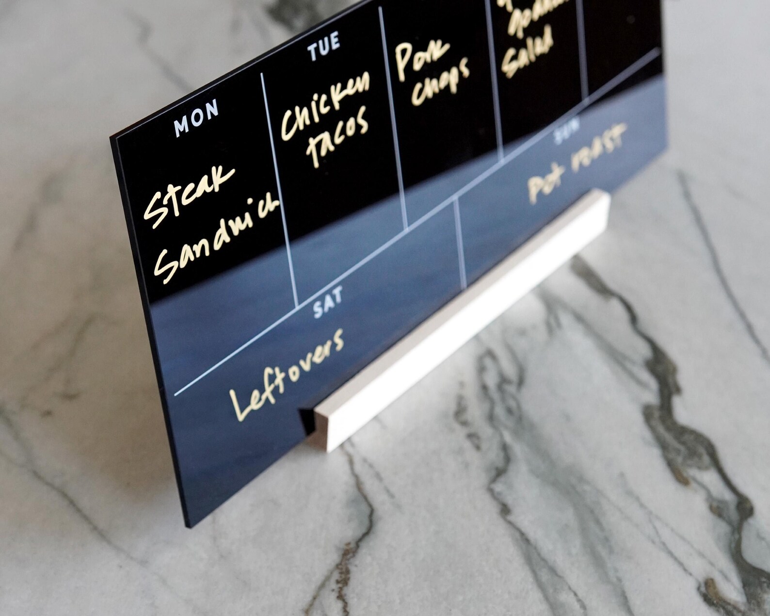 2025 Acrylic Desk Calendar | Dry Erase Weekly Calendar on Wood Stand ...
