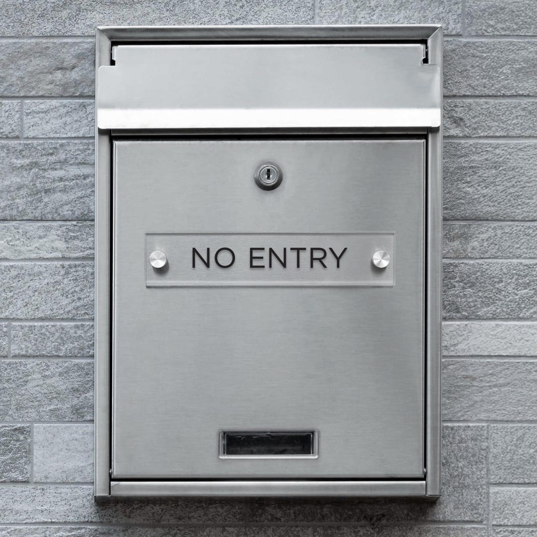 Acrylic No Entry Sign | Weatherproof Sign Metal Surface | Magnetic ...